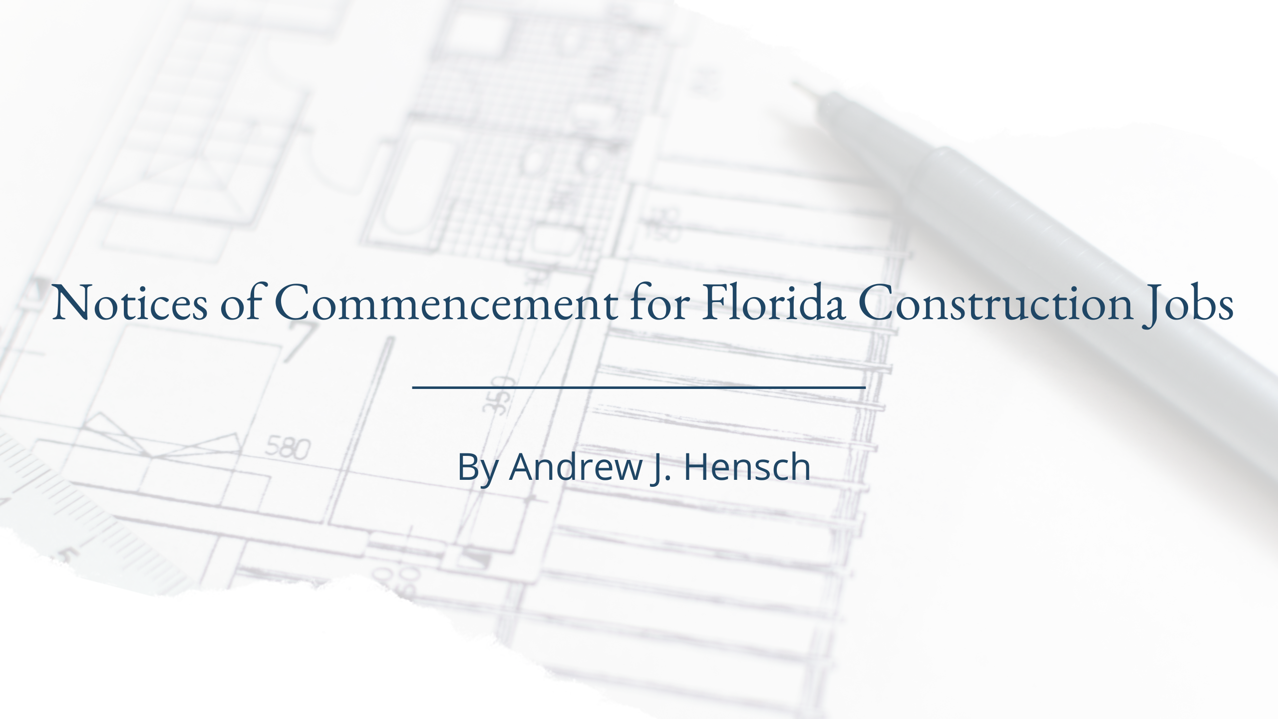 Notices of Commencement for Florida Construction Jobs - Taylor, Day ...